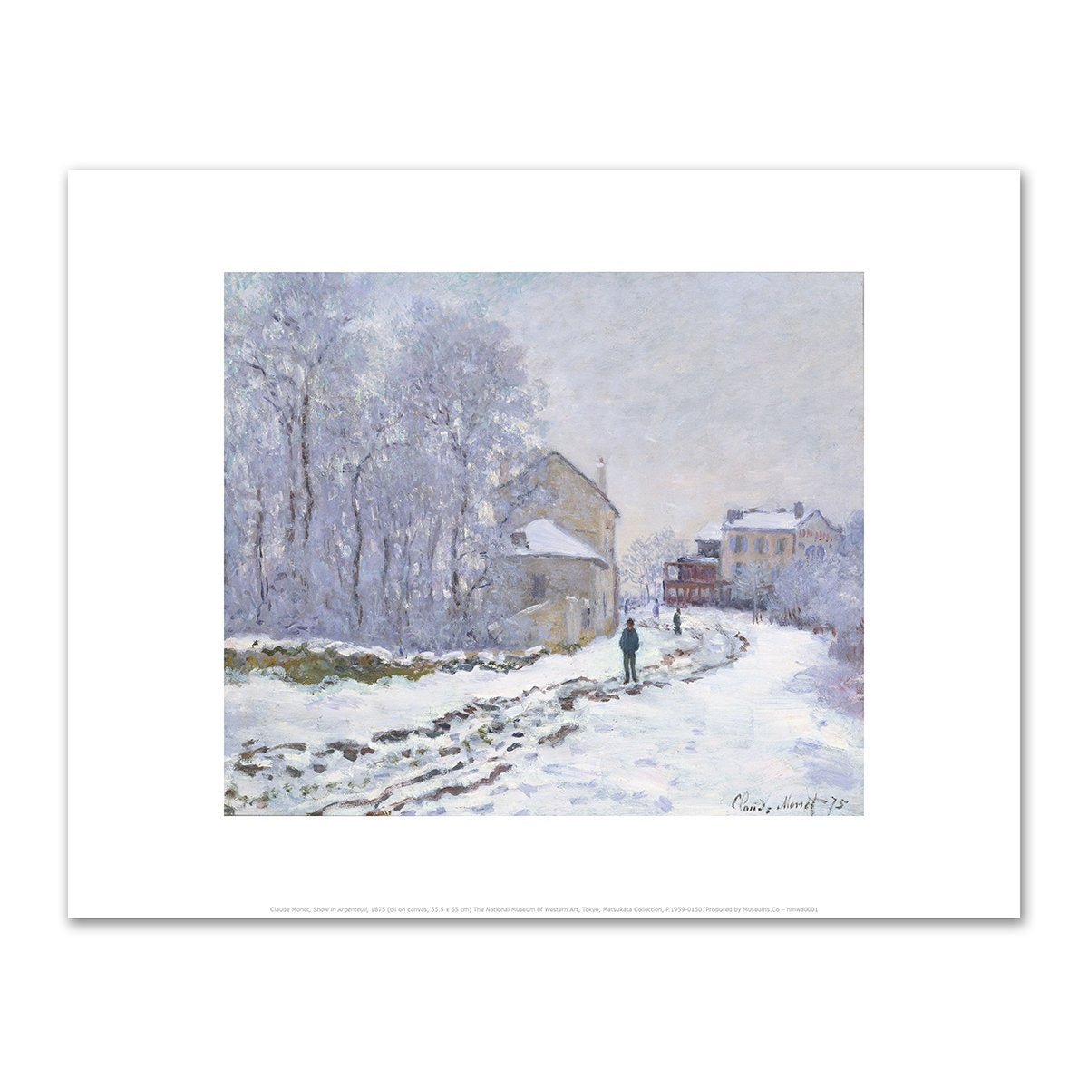 Claude Monet, Snow in Argenteuil | Buy Art Prints from Museums.Co